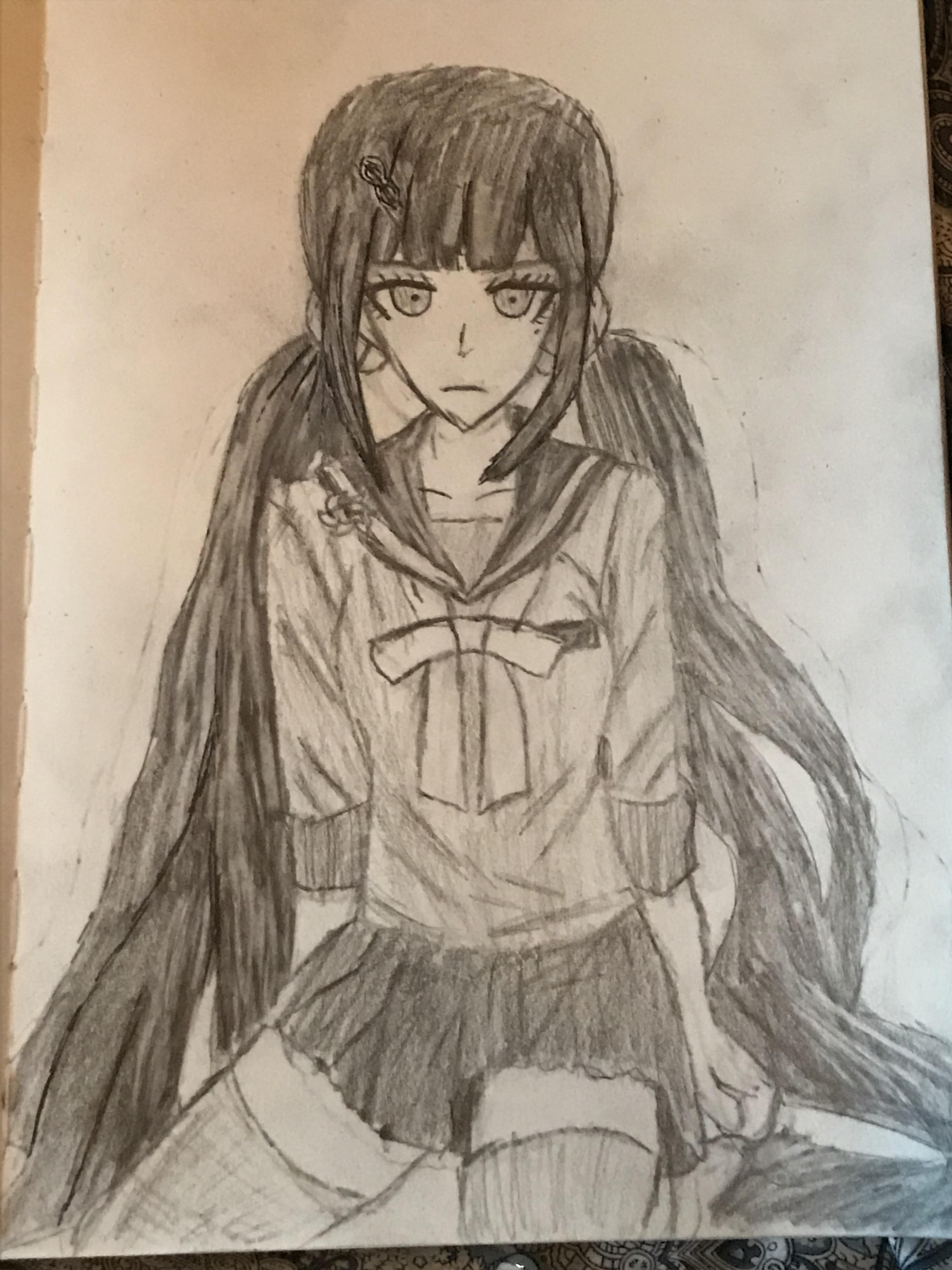 Did a pencil drawing of Maki Harukawa! | Scrolller