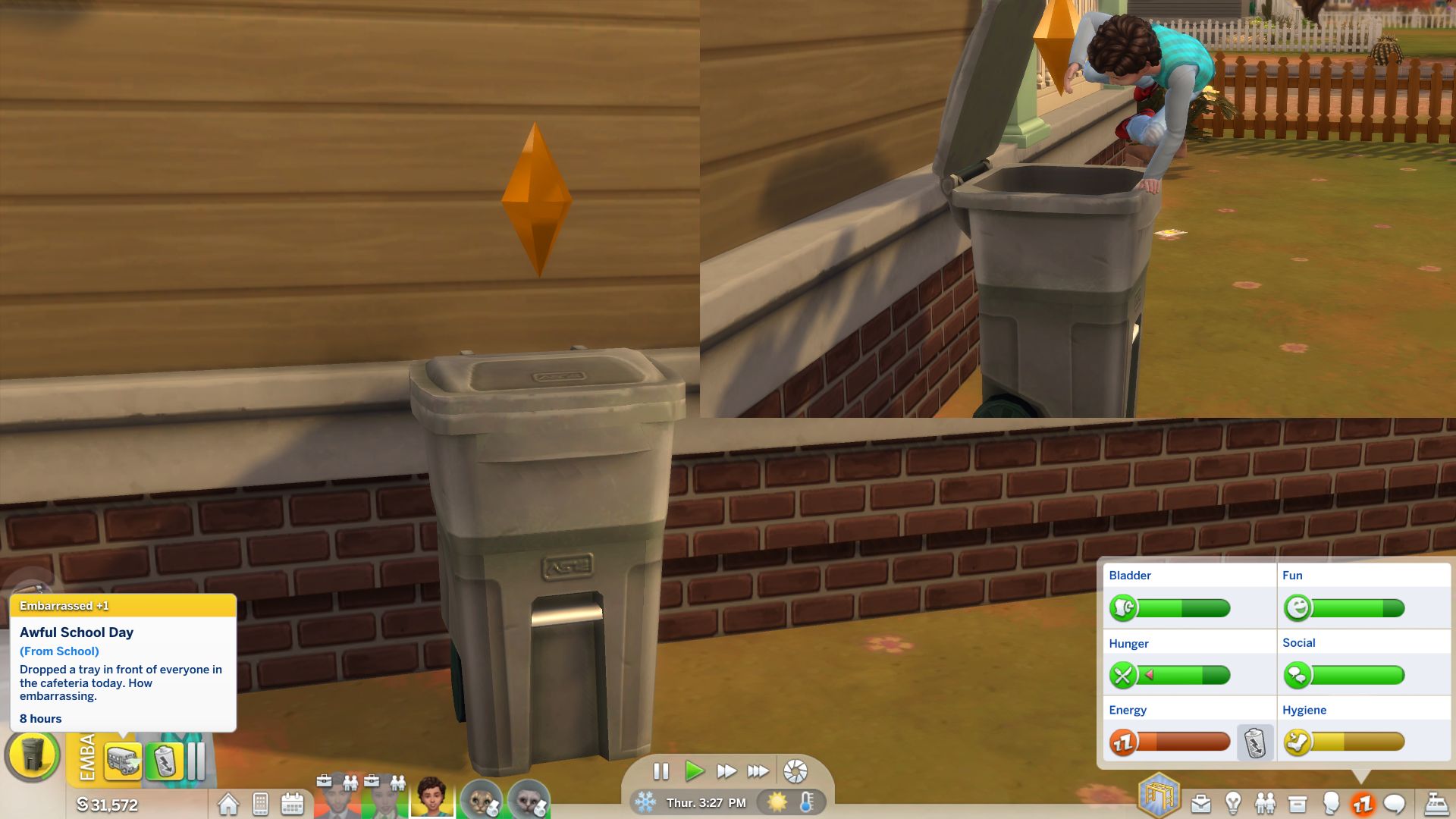 Did you know embarrassed kids can hide in trash bins? It tanks their hygiene, too! | Scrolller