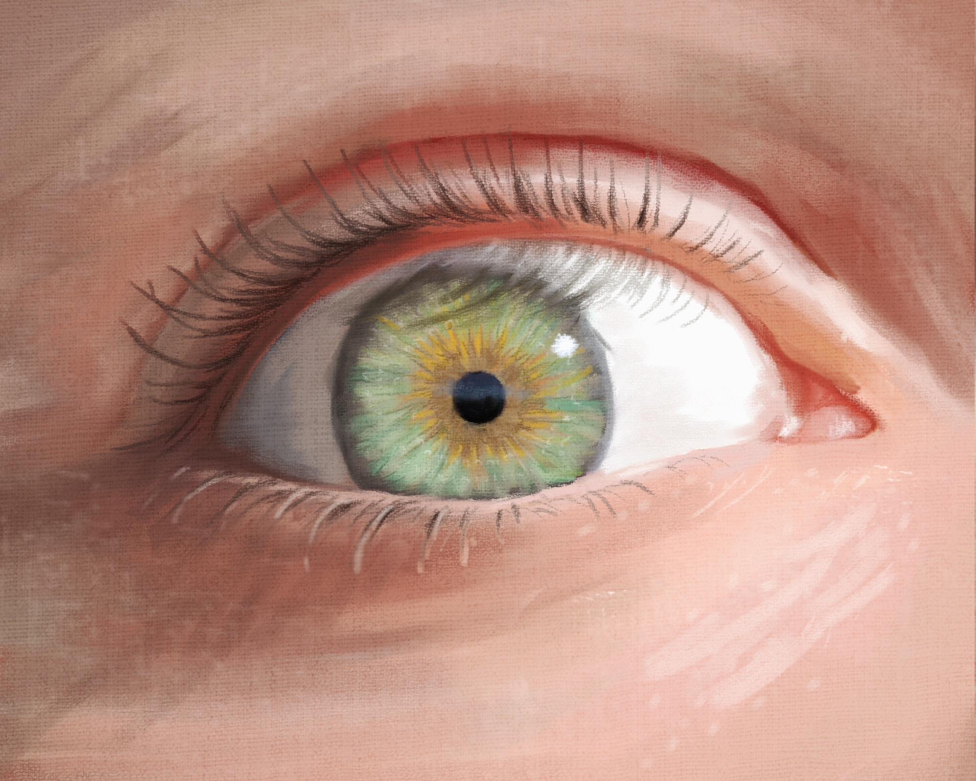 Digital drawing of my sister's eye | Scrolller