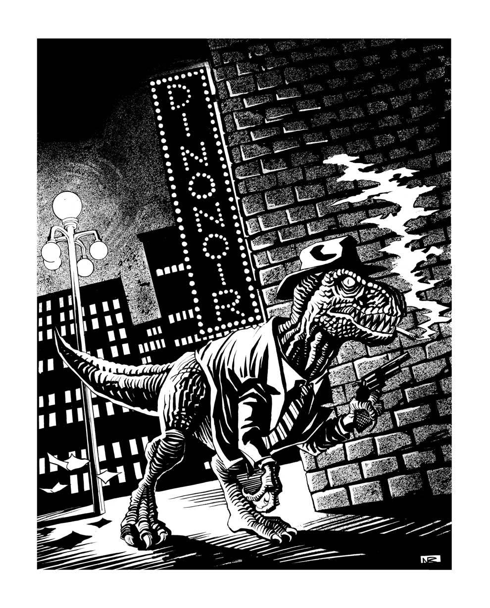 DinoNoir - Dino Detective Artwork from 2015 | Scrolller