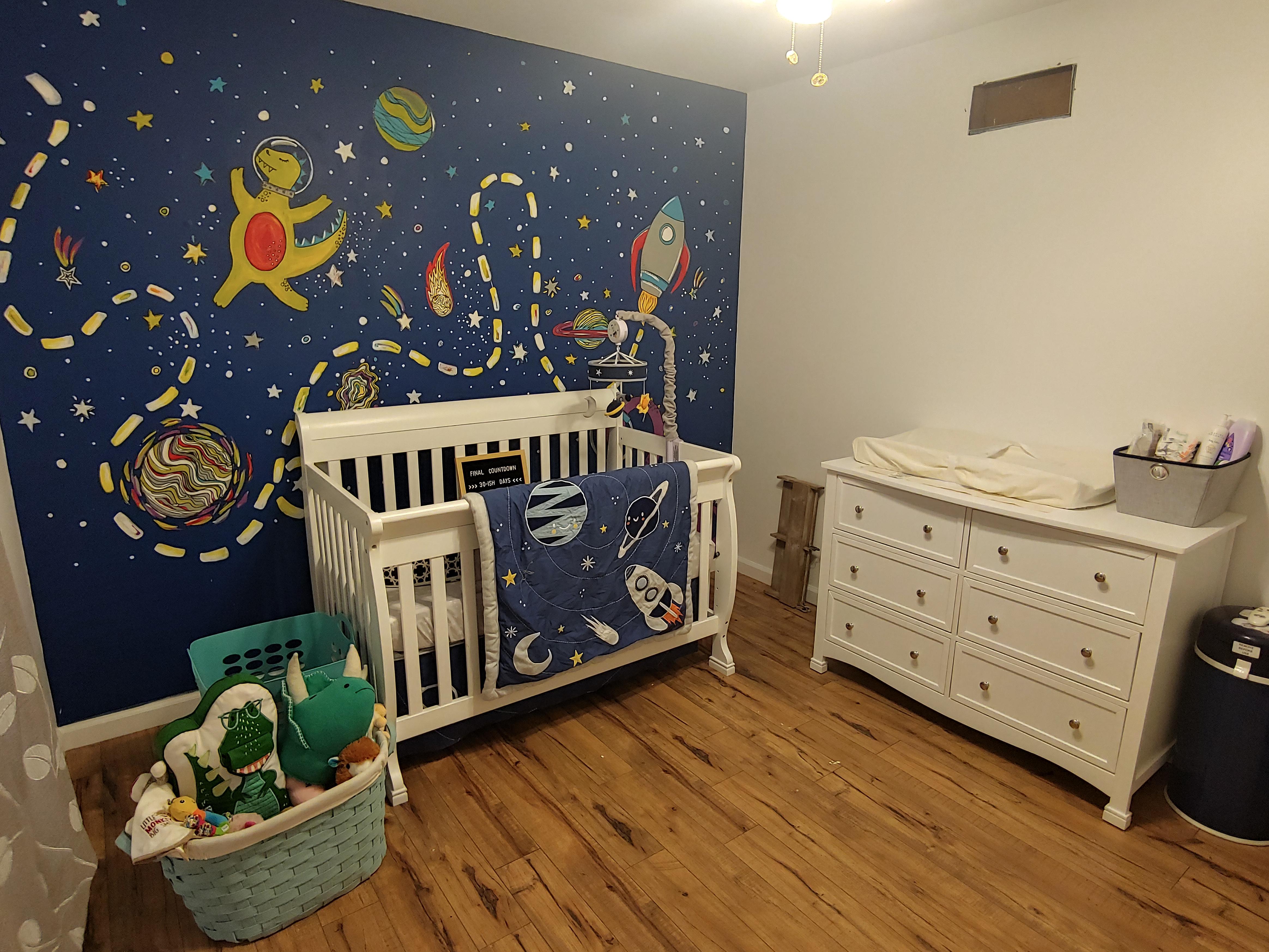 Dinosaurs in Space Themed Nursery | Scrolller
