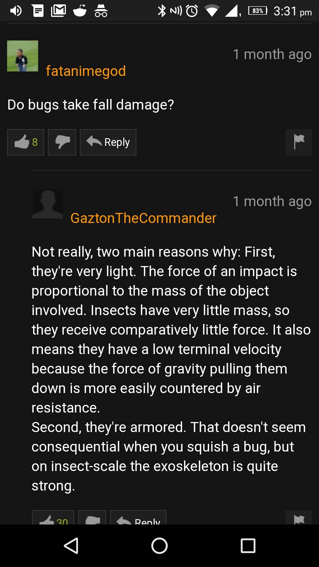 Do bugs take fall damage? | Scrolller