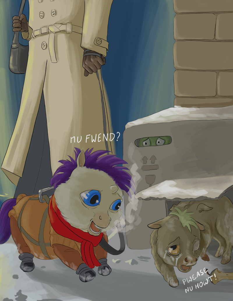 Domestic fluffy meets stray [art by backstubb] | Scrolller