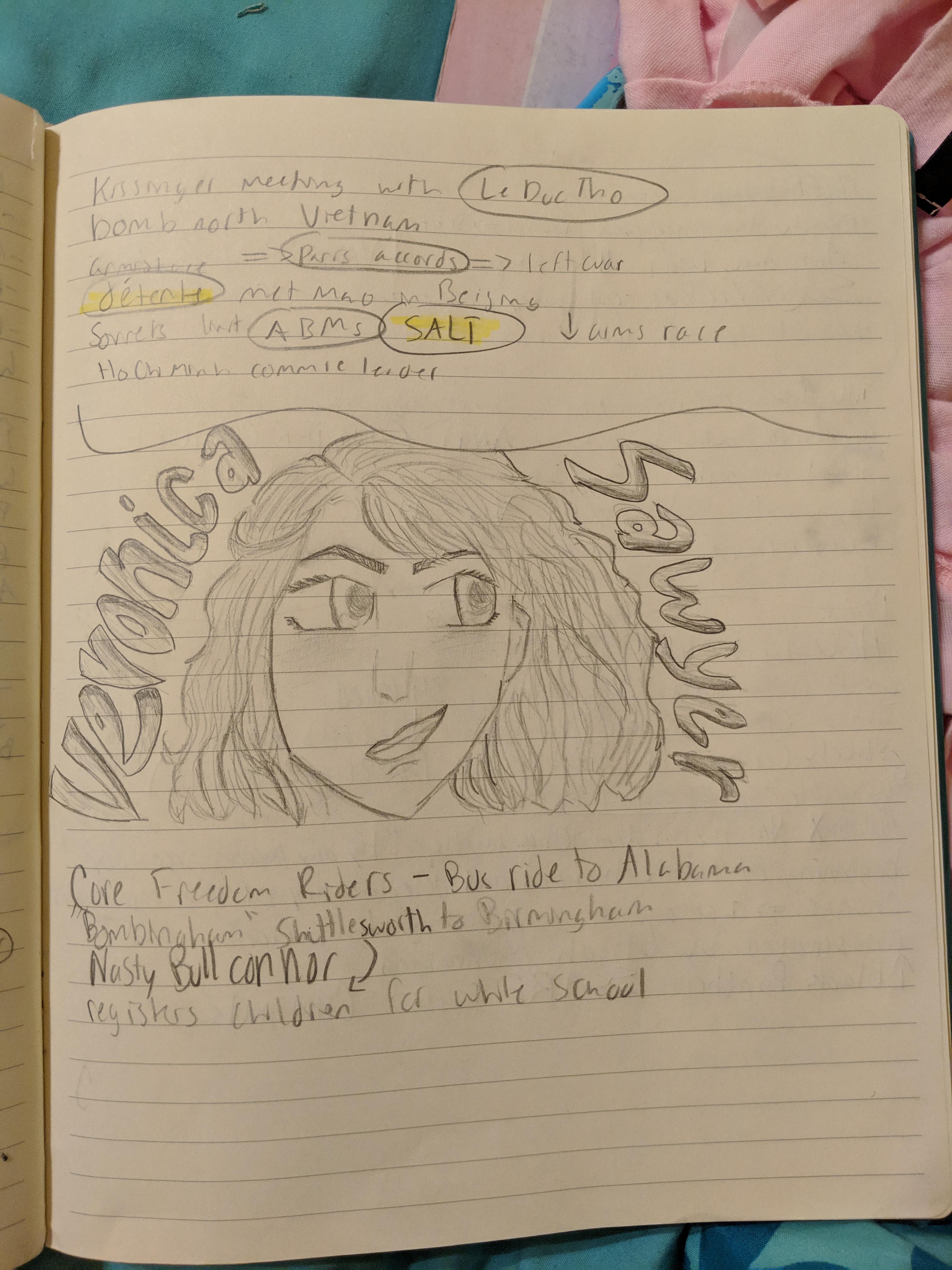 Doodle veronica in my notebook during class | Scrolller