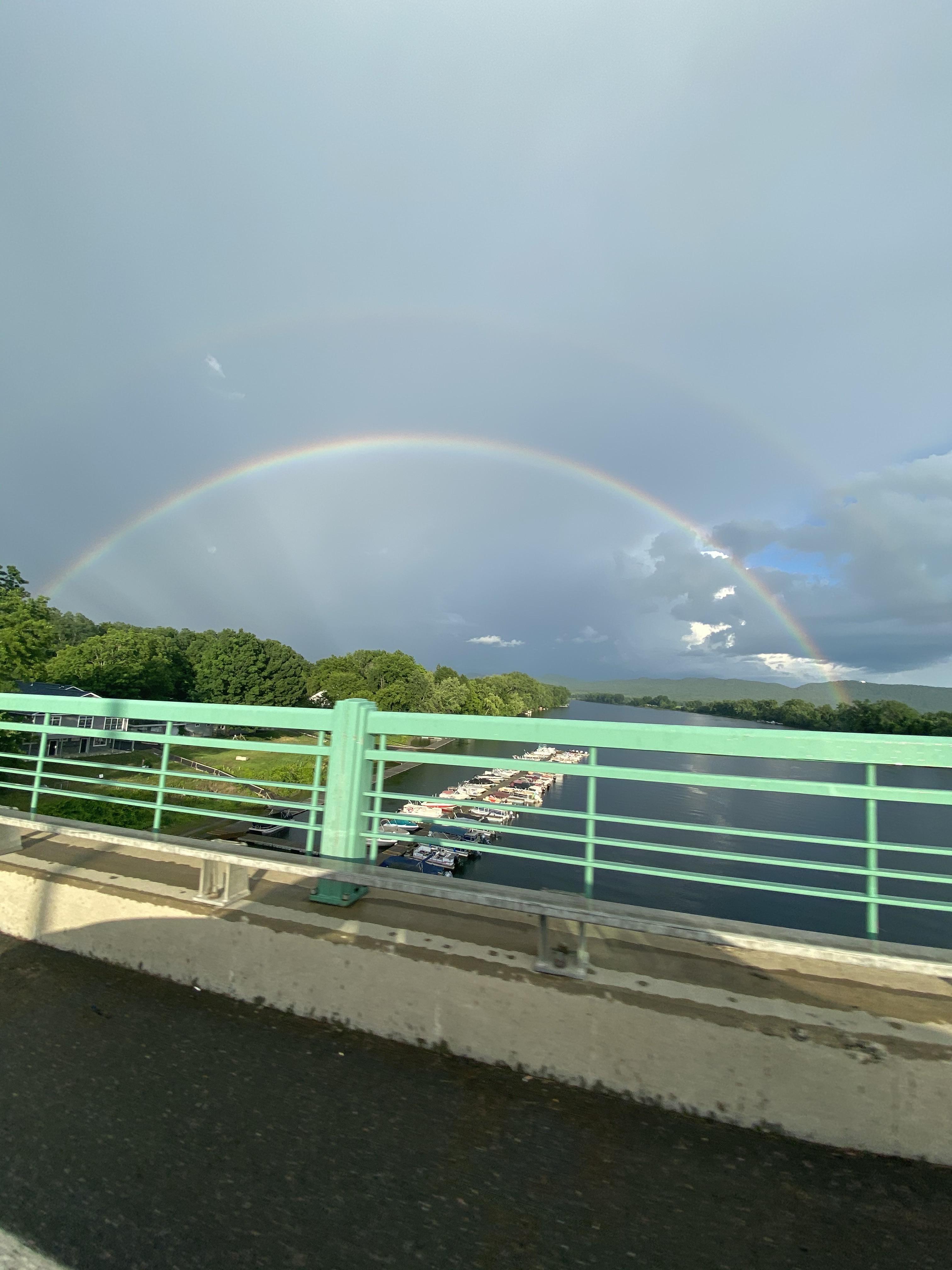 Double rainbow over the CT River - Northampton | Scrolller