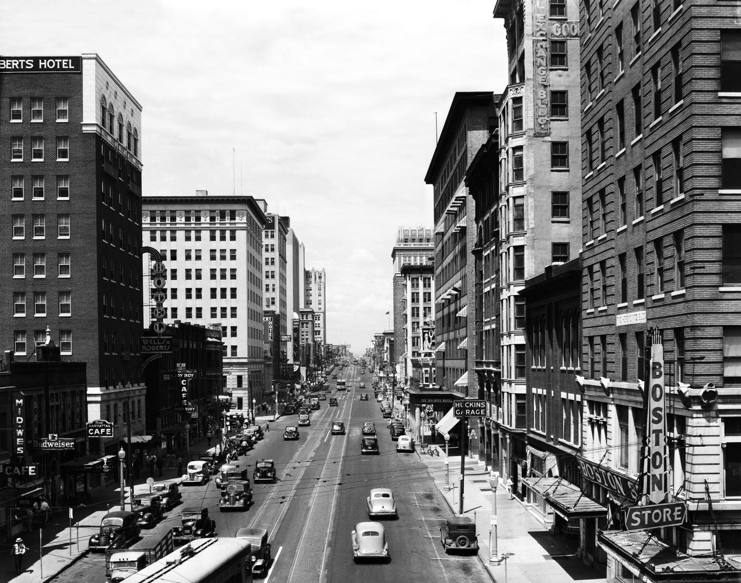 Downtown 83 years ago, today. Via the Oklahoma Historical Society | Scrolller