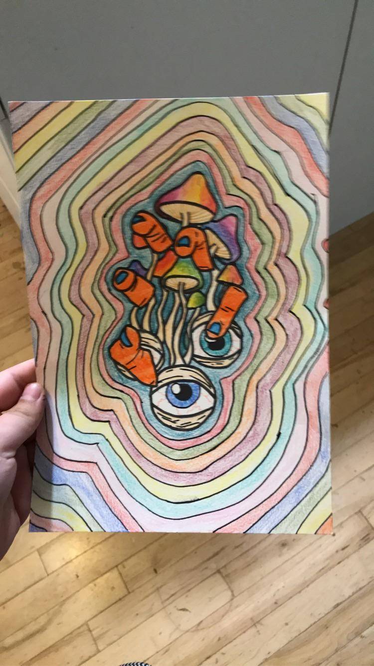 Drawing after first trip of acid | Scrolller