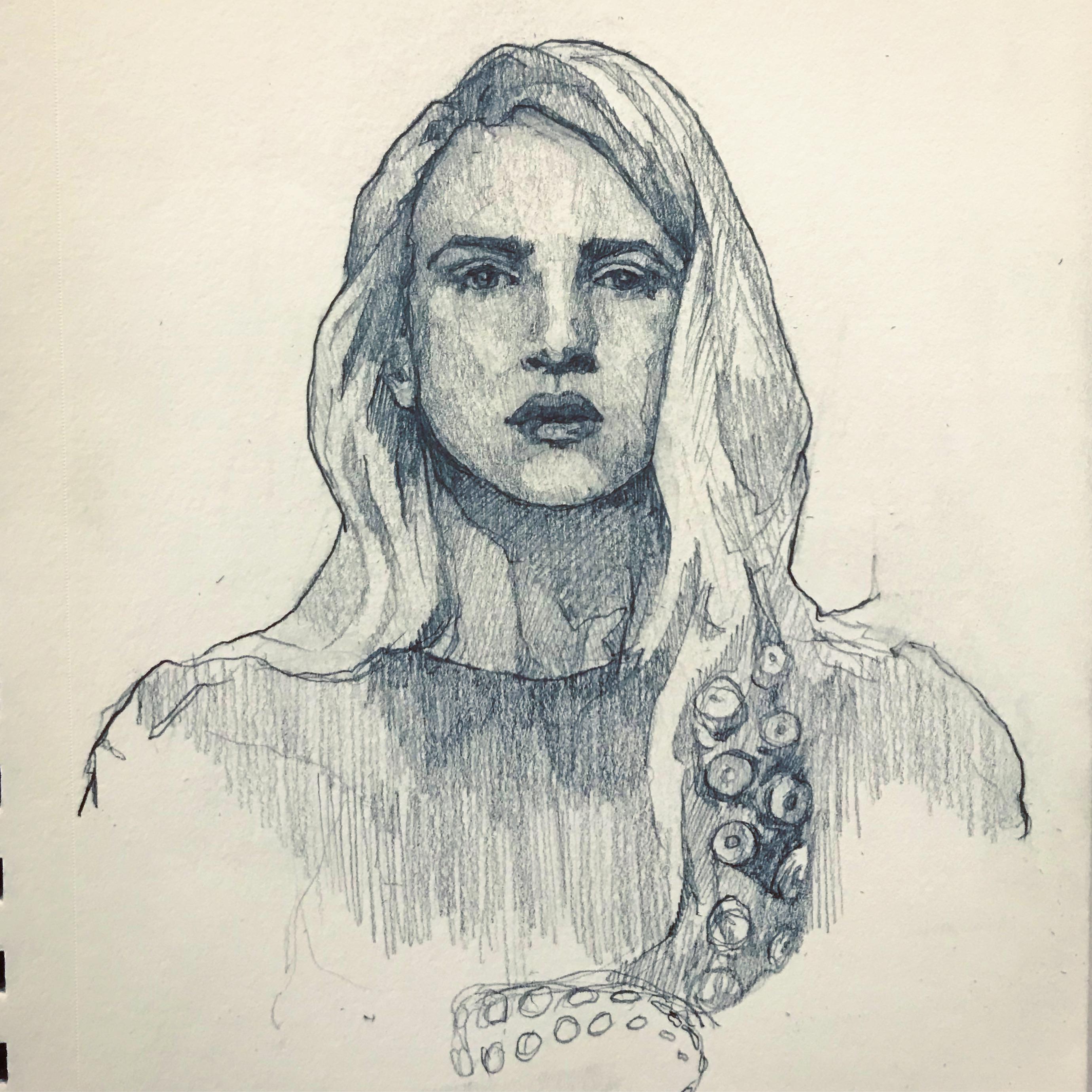 Drawing of Brit/Nina/Prairie | Scrolller