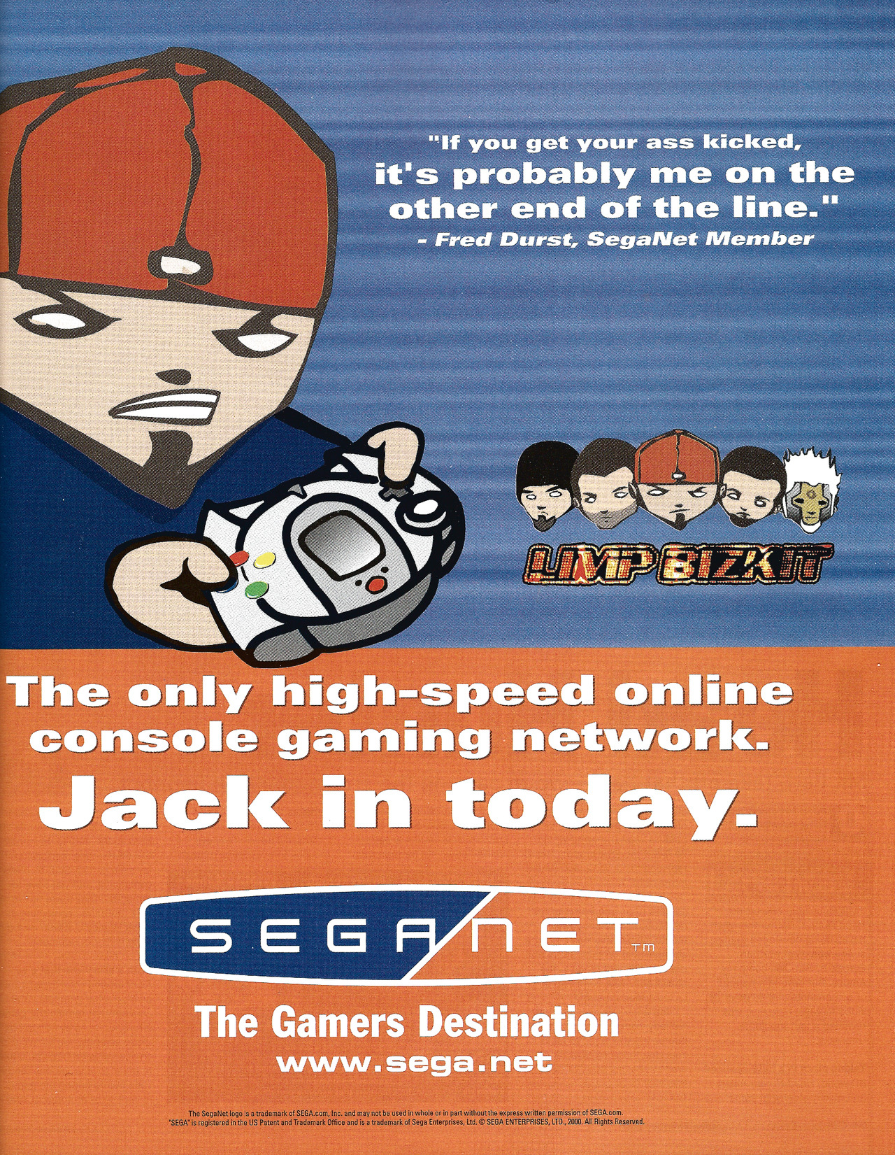 Dreamcast ad featuring Limp Bizkit. | Scrolller