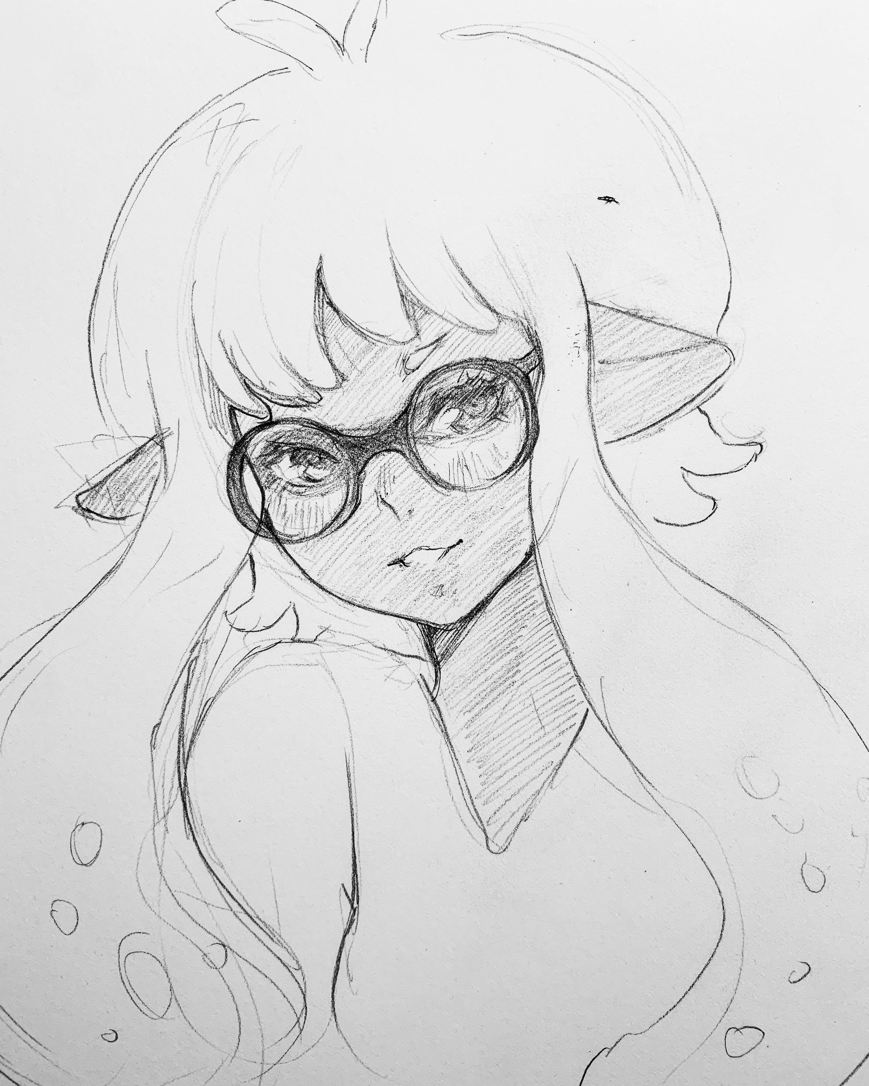 Drew a sketch of my Splatoon 2 character :) | Scrolller