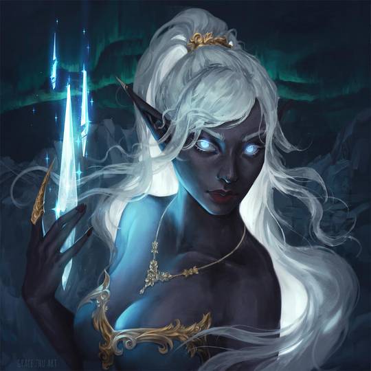 'Drow Sorceress' by u/gz_art | Scrolller