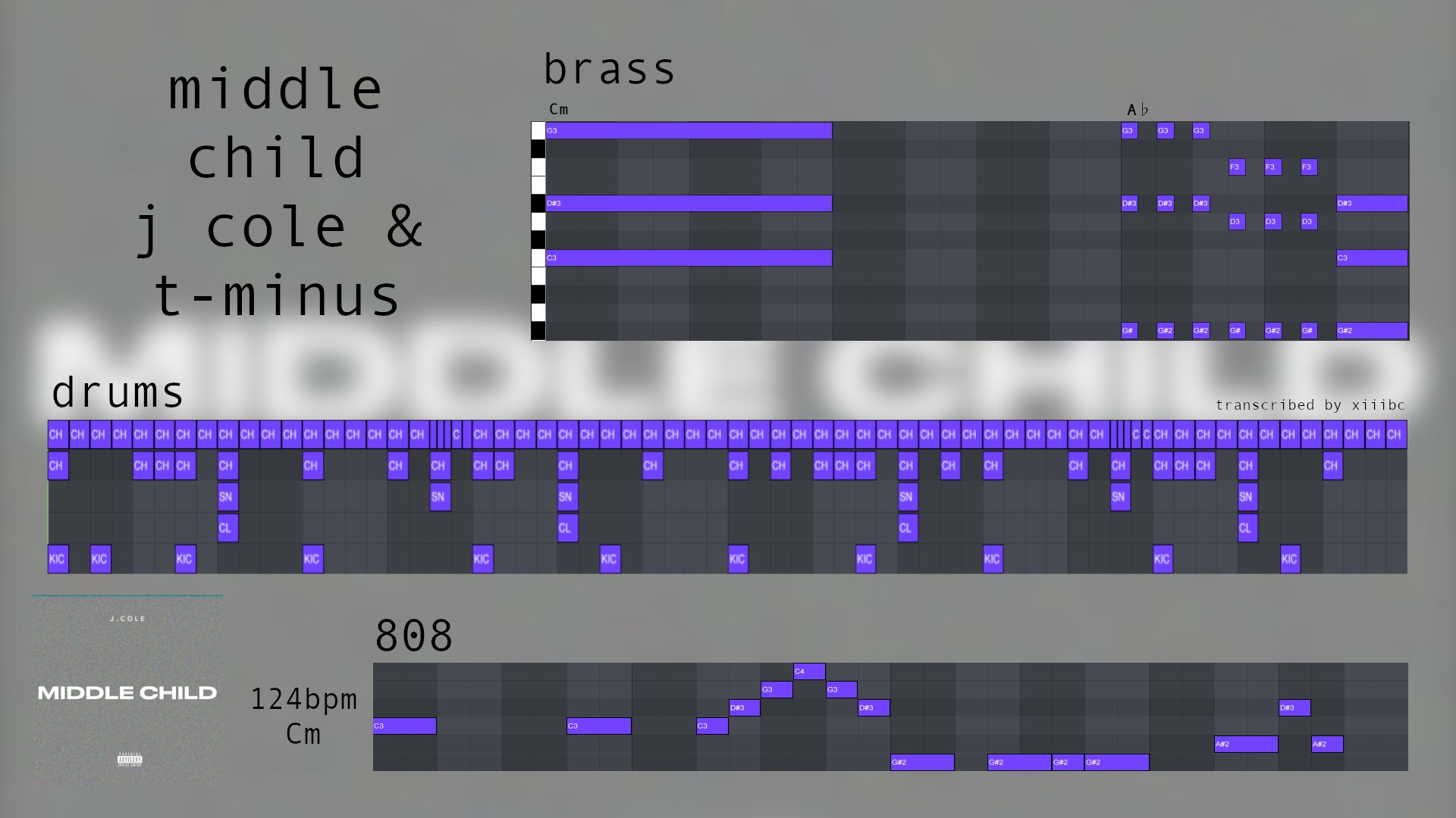 Drums 808 and brass from Middle Child | Scrolller