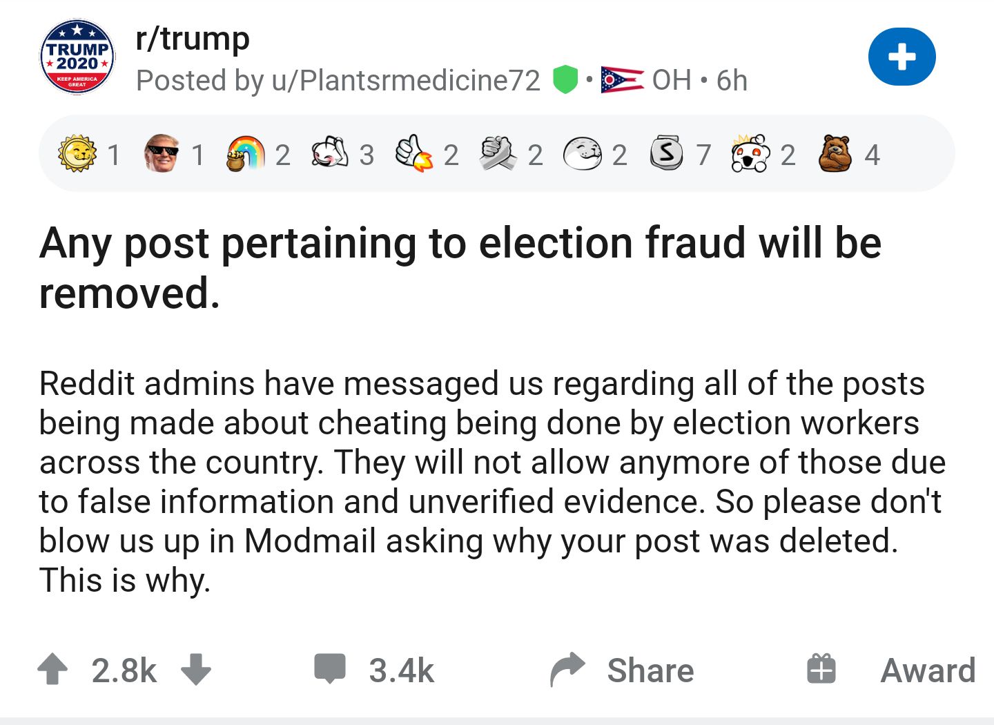 Due to false information and unverified evidence | Scrolller