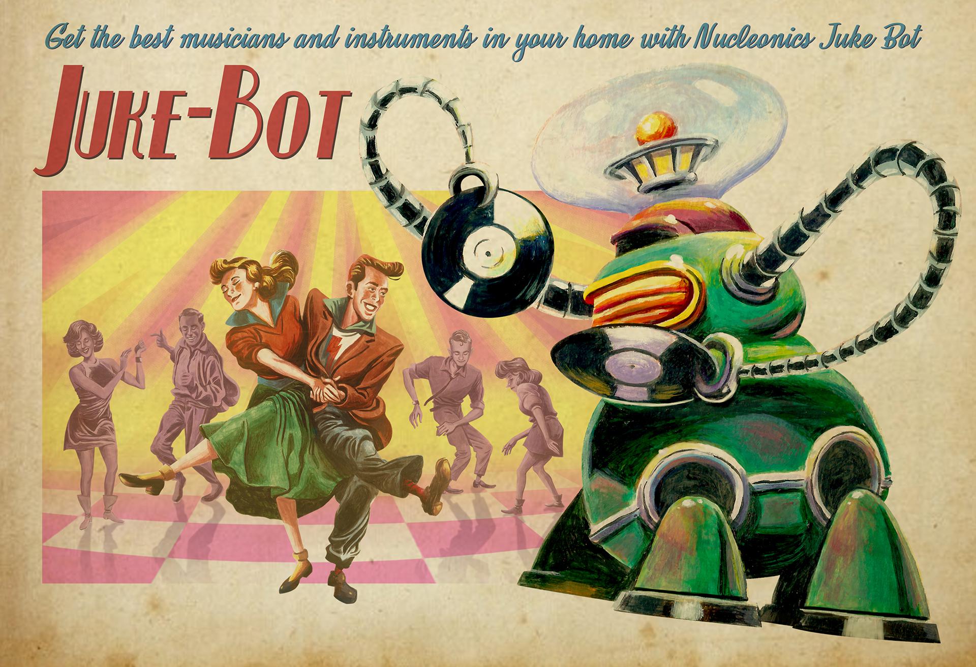 Easily the favorite poster that we drew for Retro Machina - who wouldn't like to have a Juke-Box ...