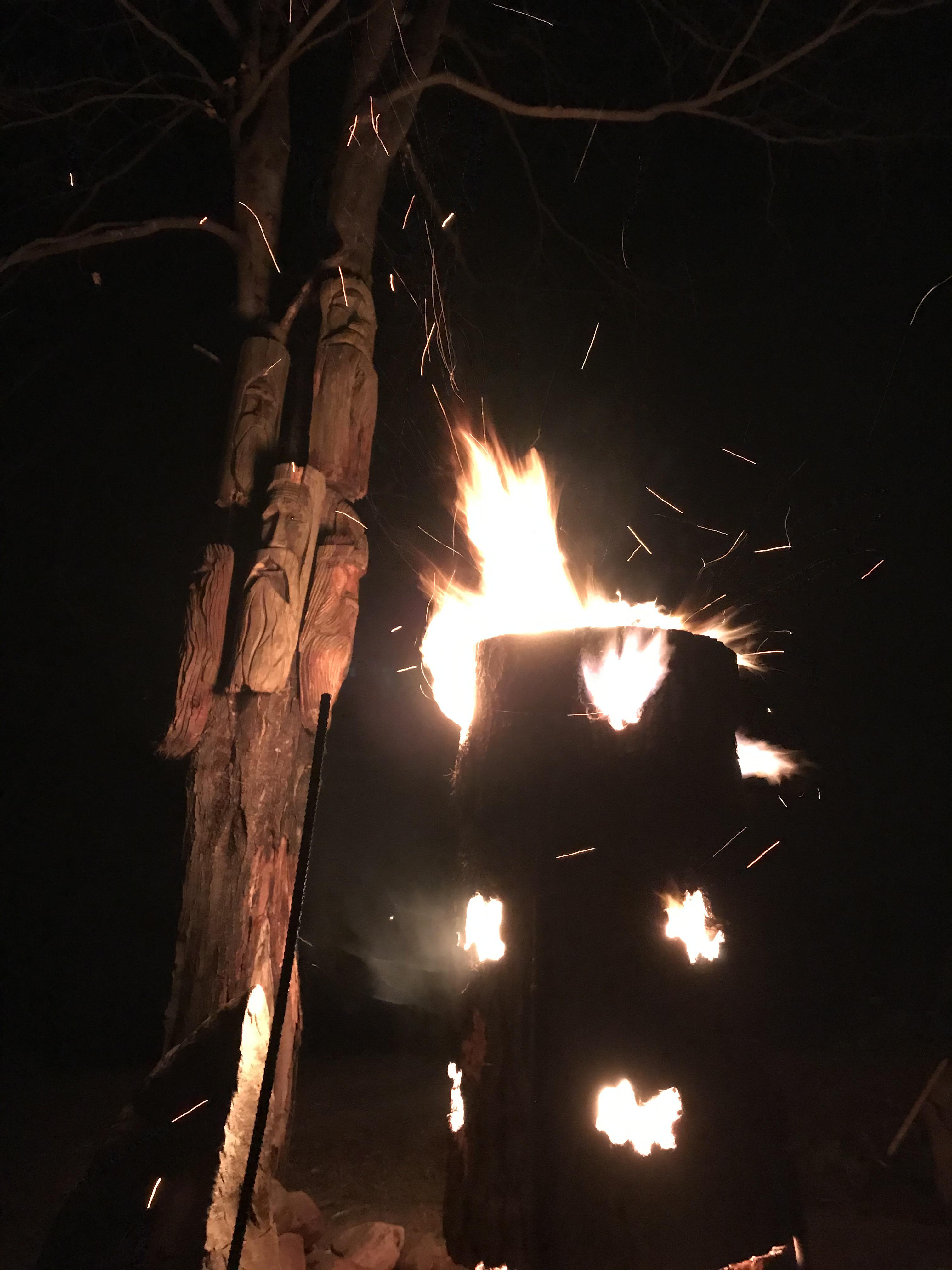 Easter Fire Sculpture, Burning Logs From The Inside Out | Scrolller