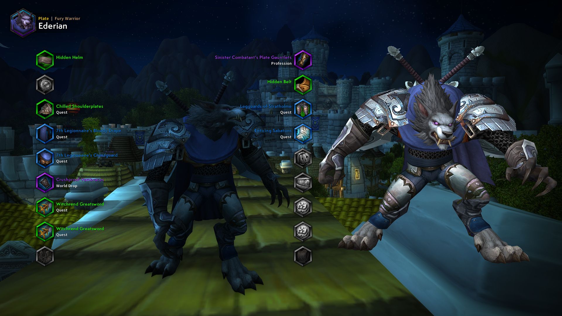 Ederian, my worgen warrior. | Scrolller