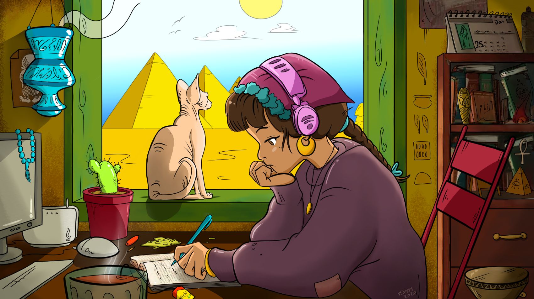 Egyptian lofi girl [OC] | Scrolller