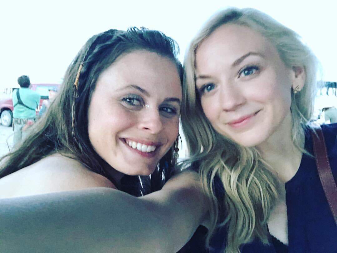 Emily and Augie on the set of 'Messiah' in New Mexico. | Scrolller