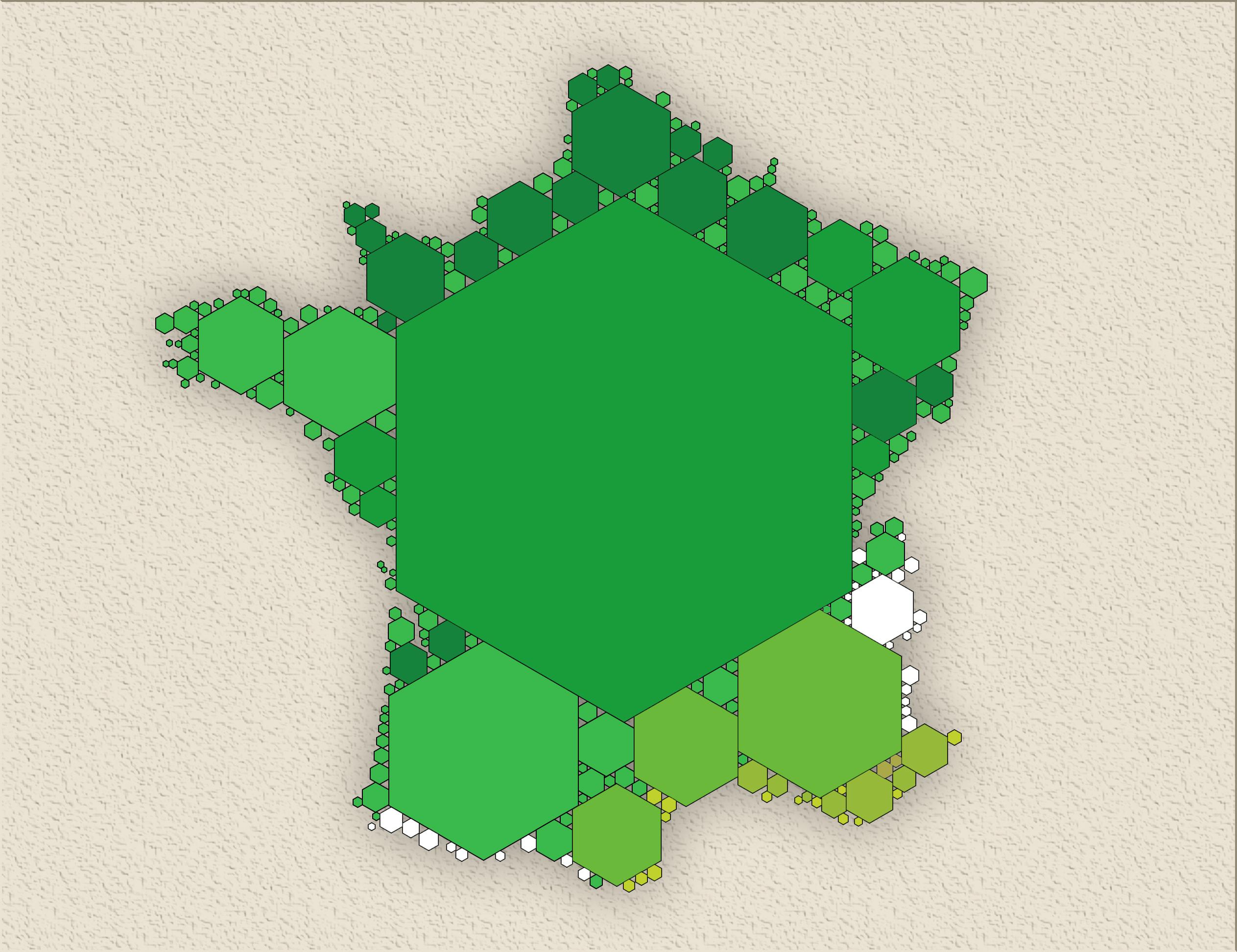 L'Hexagon made of hexagons | Scrolller