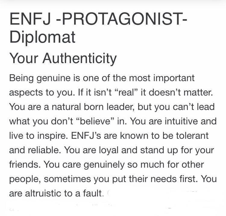 ENFJ - Authenticity | Scrolller