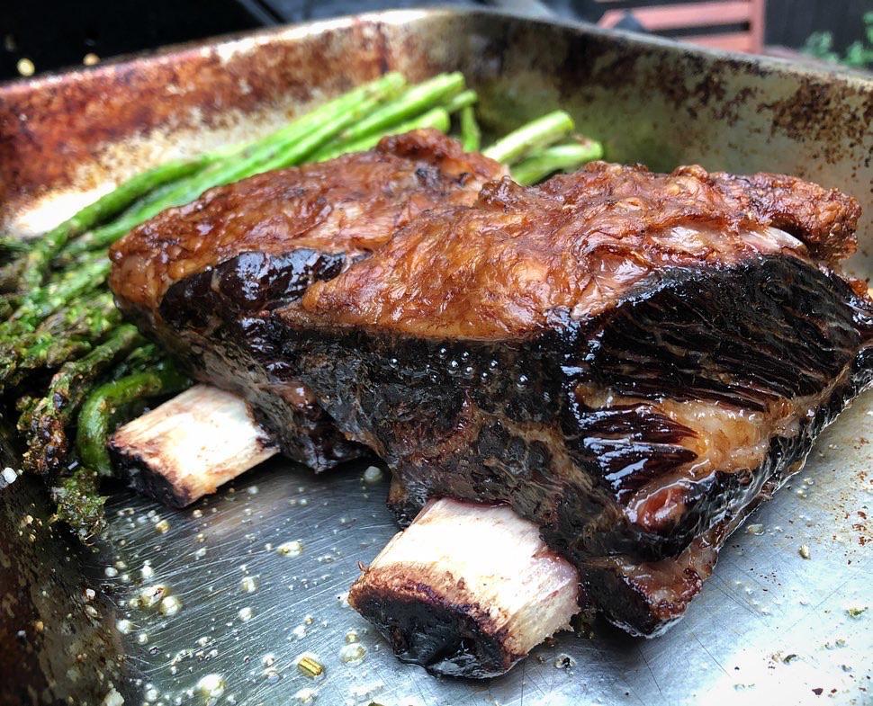 English cut short rib - 140f / 36hr - finished on the grill | Scrolller