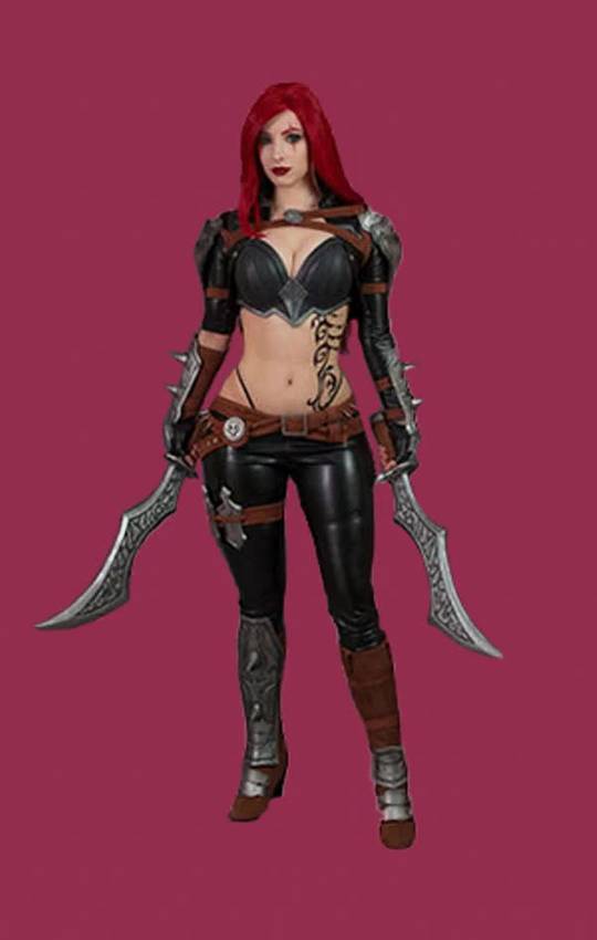 Enji Night - Katarina Cosplay - Turnaround Animation | Scrolller