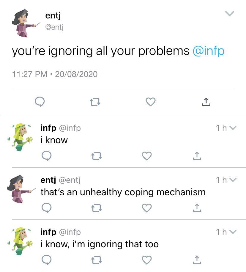 ENTJ + INFP meme | Scrolller