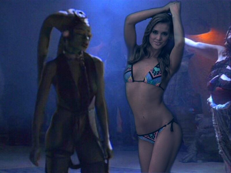 Erica as Jabba’s slave dancer | Scrolller