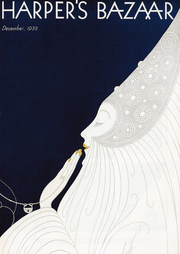 Erté cover for Harper’s Bazaar, December 1932 | Scrolller