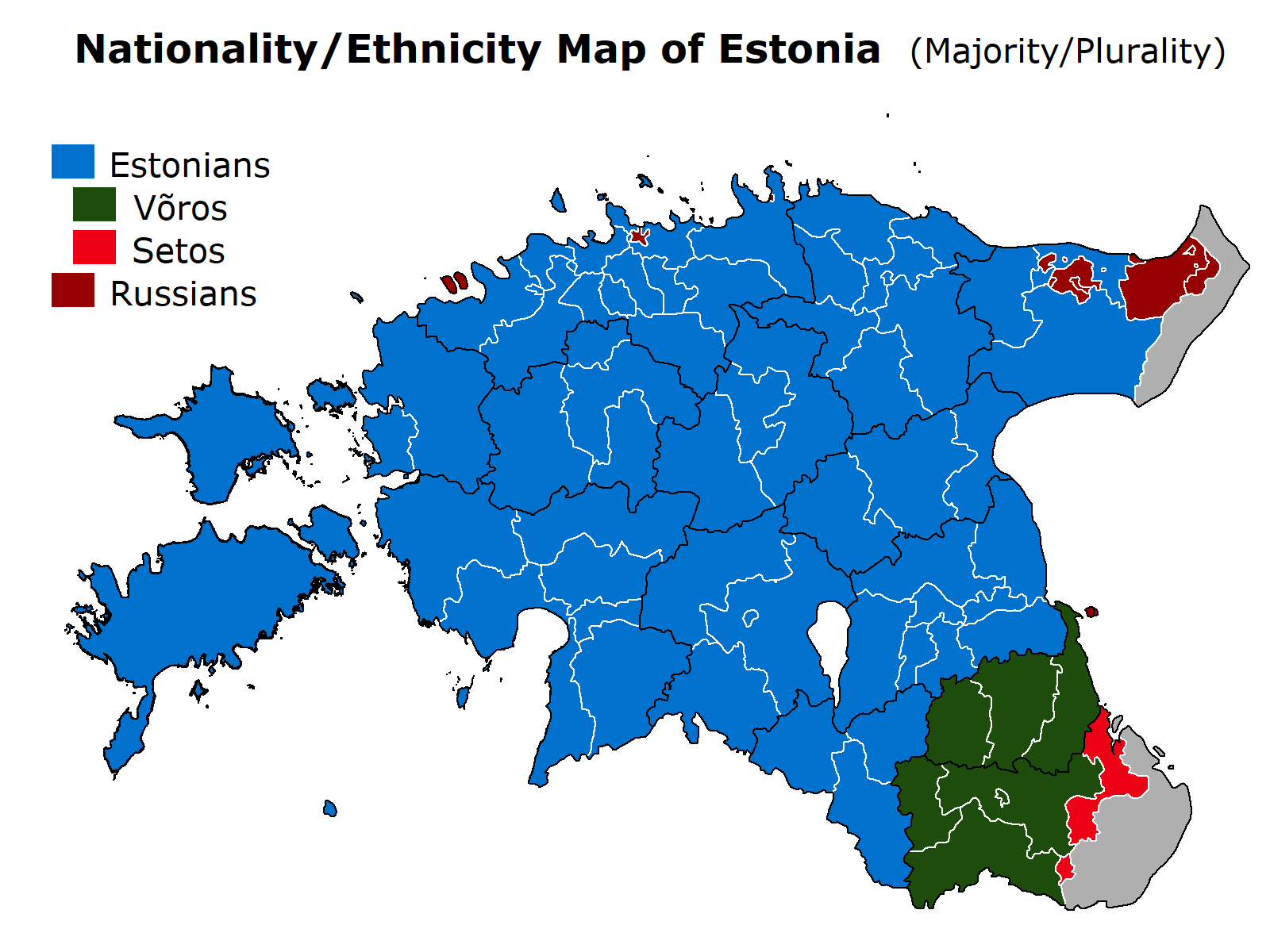 Ethnic map of Estonia | Scrolller