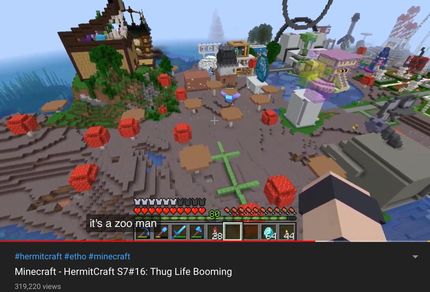 Etho encounters the legendary Zoo Man (2020, colorised) | Scrolller