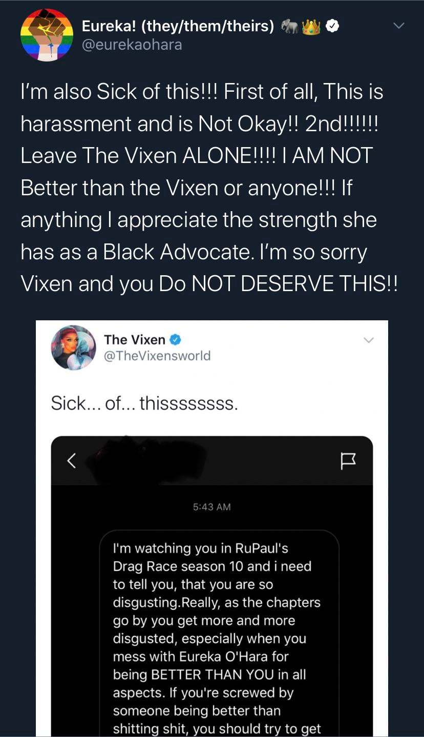Eureka Stands Up For The Vixen Y'all | Scrolller
