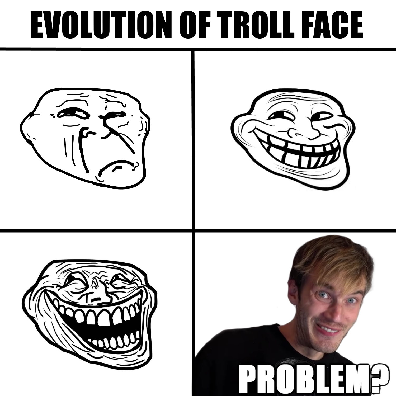 EVOLUTION OF TROLL FACE | Scrolller