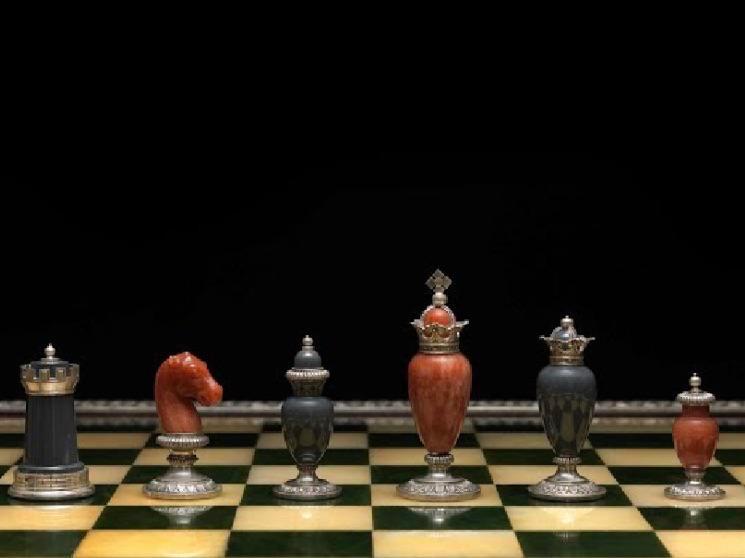 Fabergé Kuropatkin Chess Set, Board and Case [745x558] | Scrolller