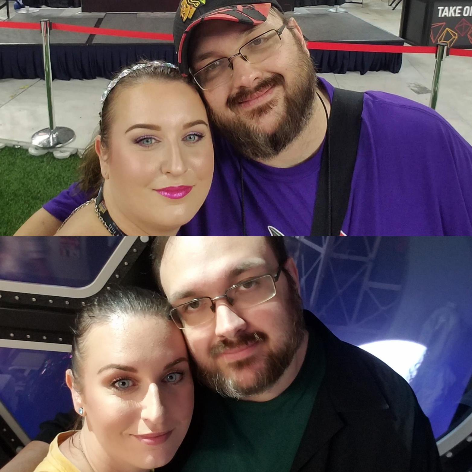Face gains! Pics are one year apart but 7 months of IF 16:8 and CICO. Together we are down over ...