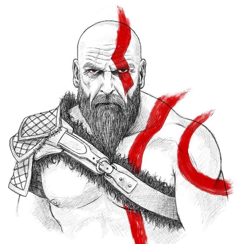 FAN ART: 25 years of HHH. Always thought he’d make a great Kratos. | Scrolller