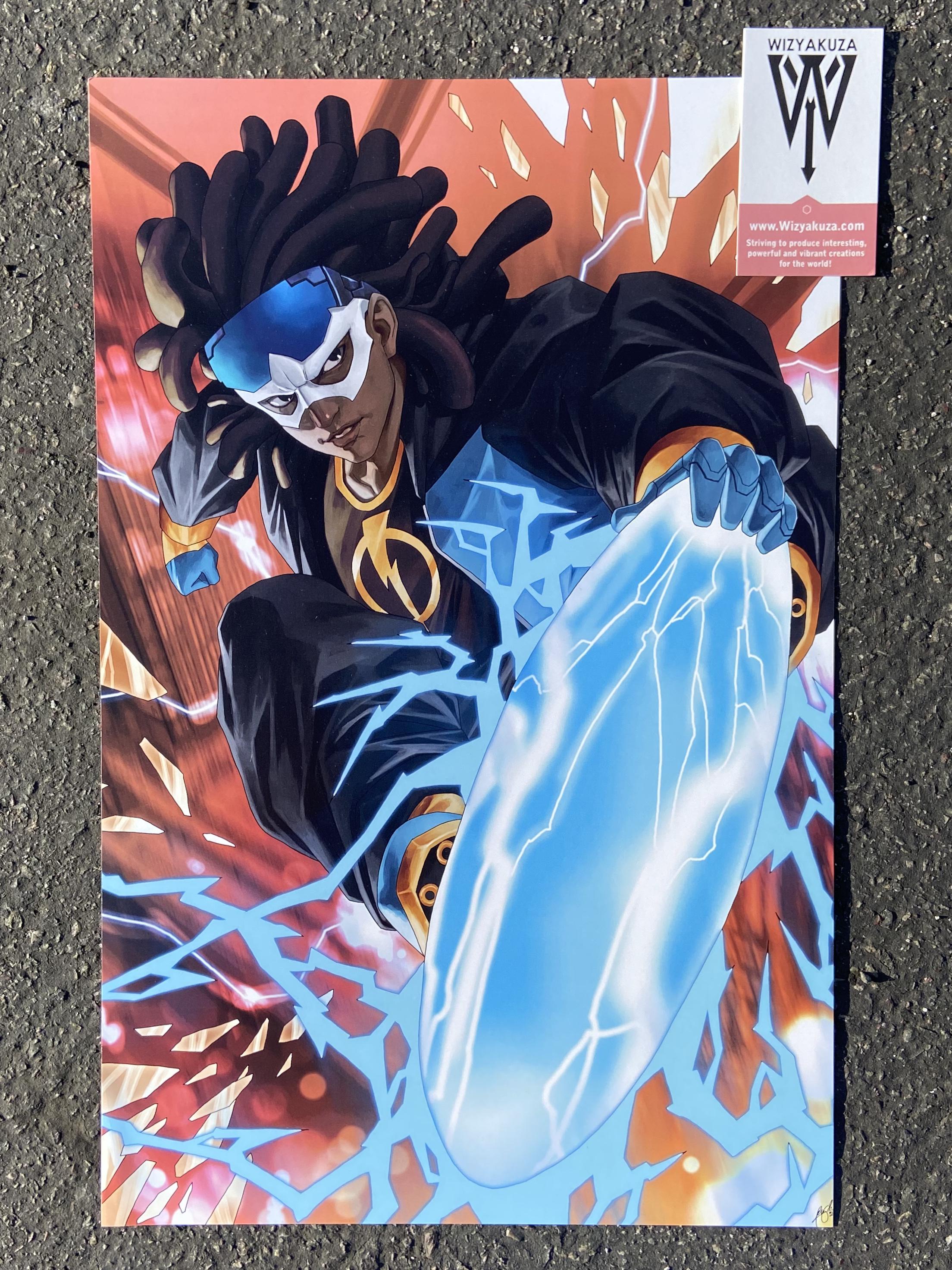 [Fan Art] My Static Shock Fan Art Painting Print! | Scrolller