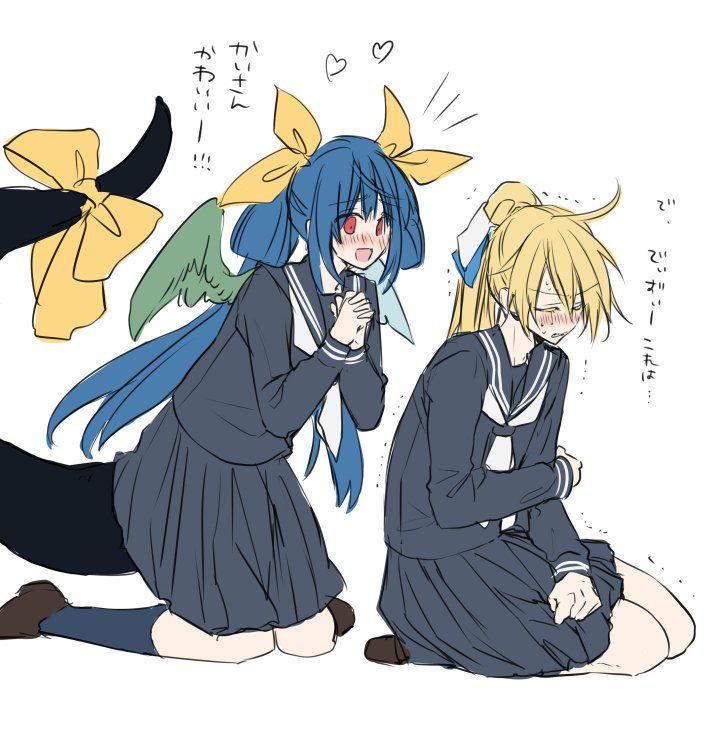 [Fanart] Ky & Dizzy in Sailor Uniform | Scrolller