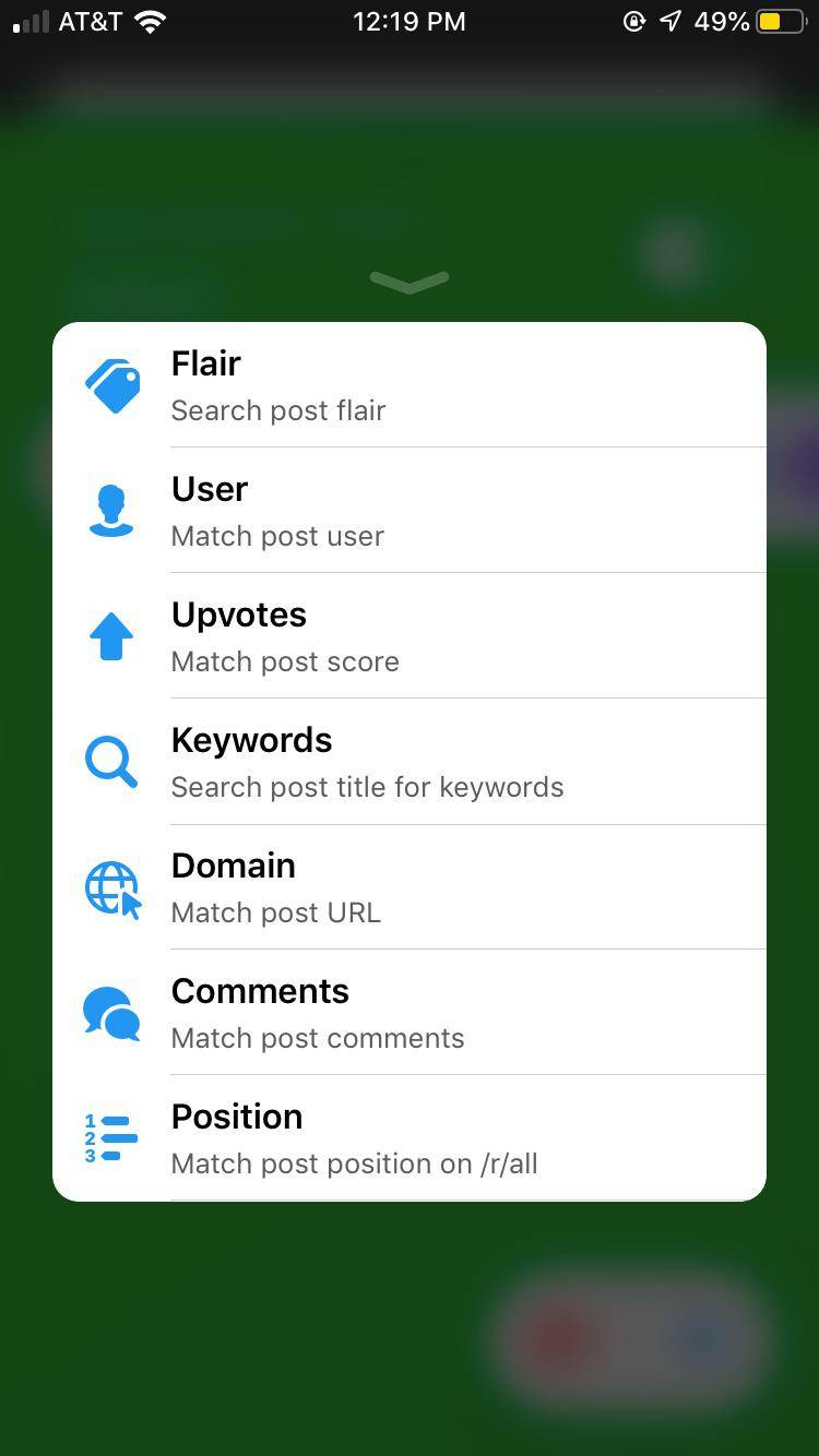 [Feedback] Missing Close button in Filter Group setting | Scrolller