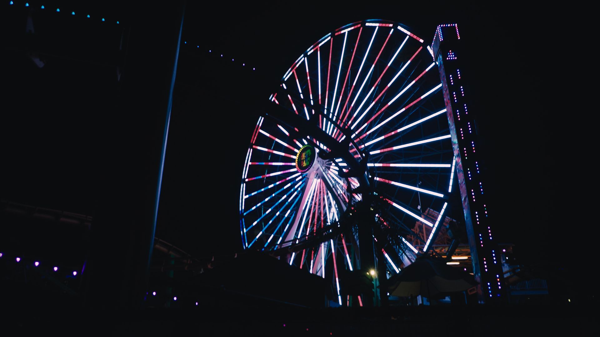 Ferris wheel on the Santa Monica Pier. [OC][1920x1080] | Scrolller