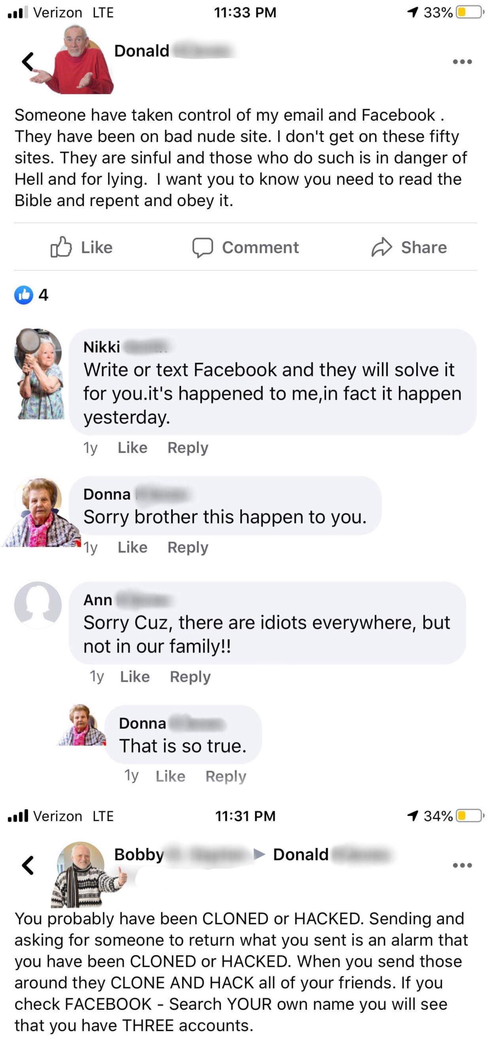 Fifty bad nude site have taken over Donald’s computer. | Scrolller