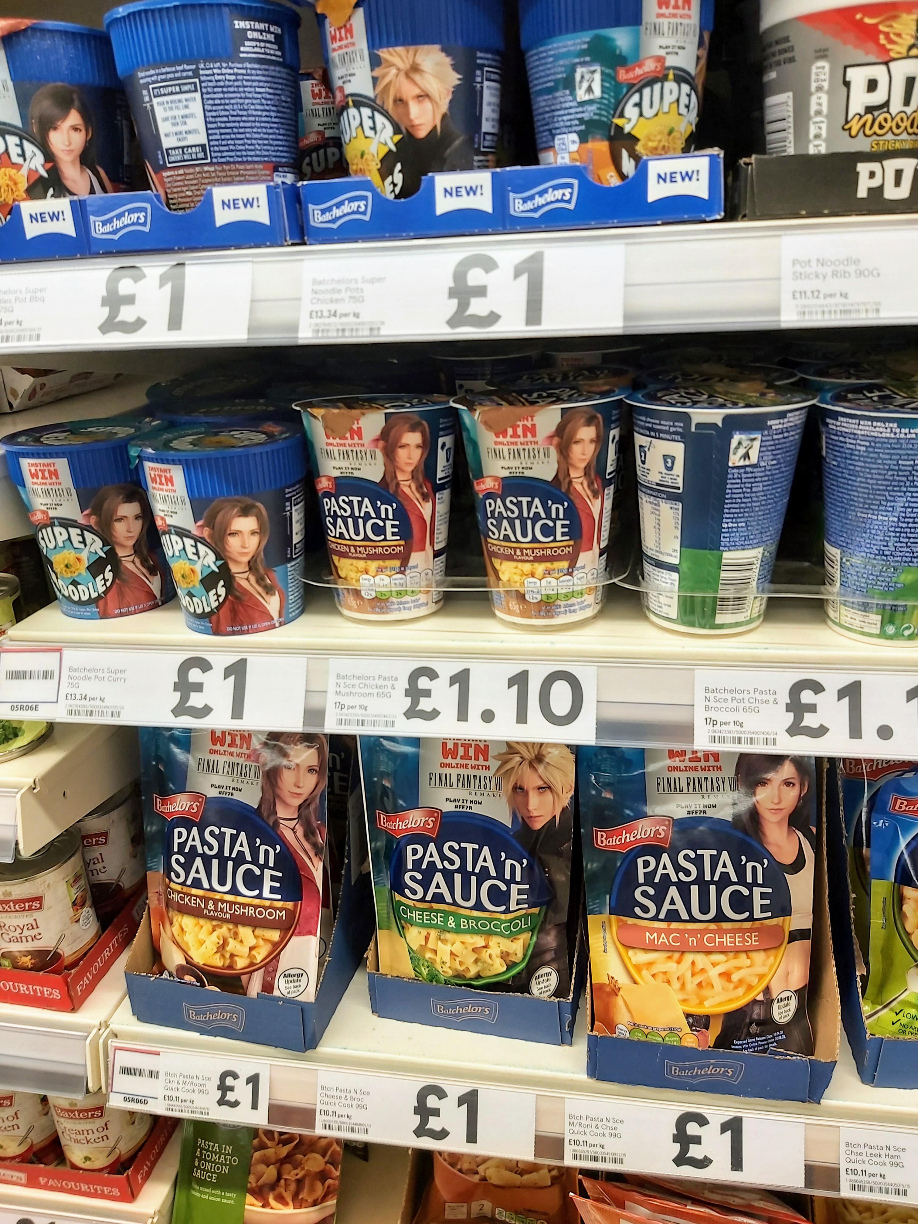 Final Fantasy VII Remake Advertisement's on Super Noodle's in the UK ...