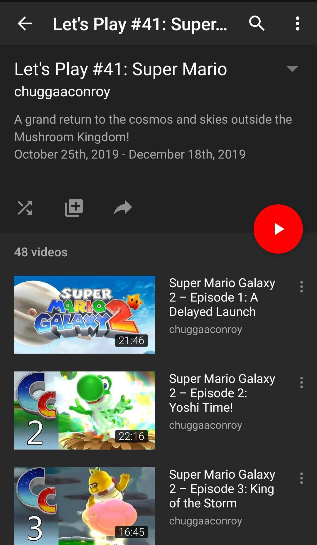 Finally, Chuggaaconroy did his long awaited Super Mario Galaxy 2 let's play that his entire ...