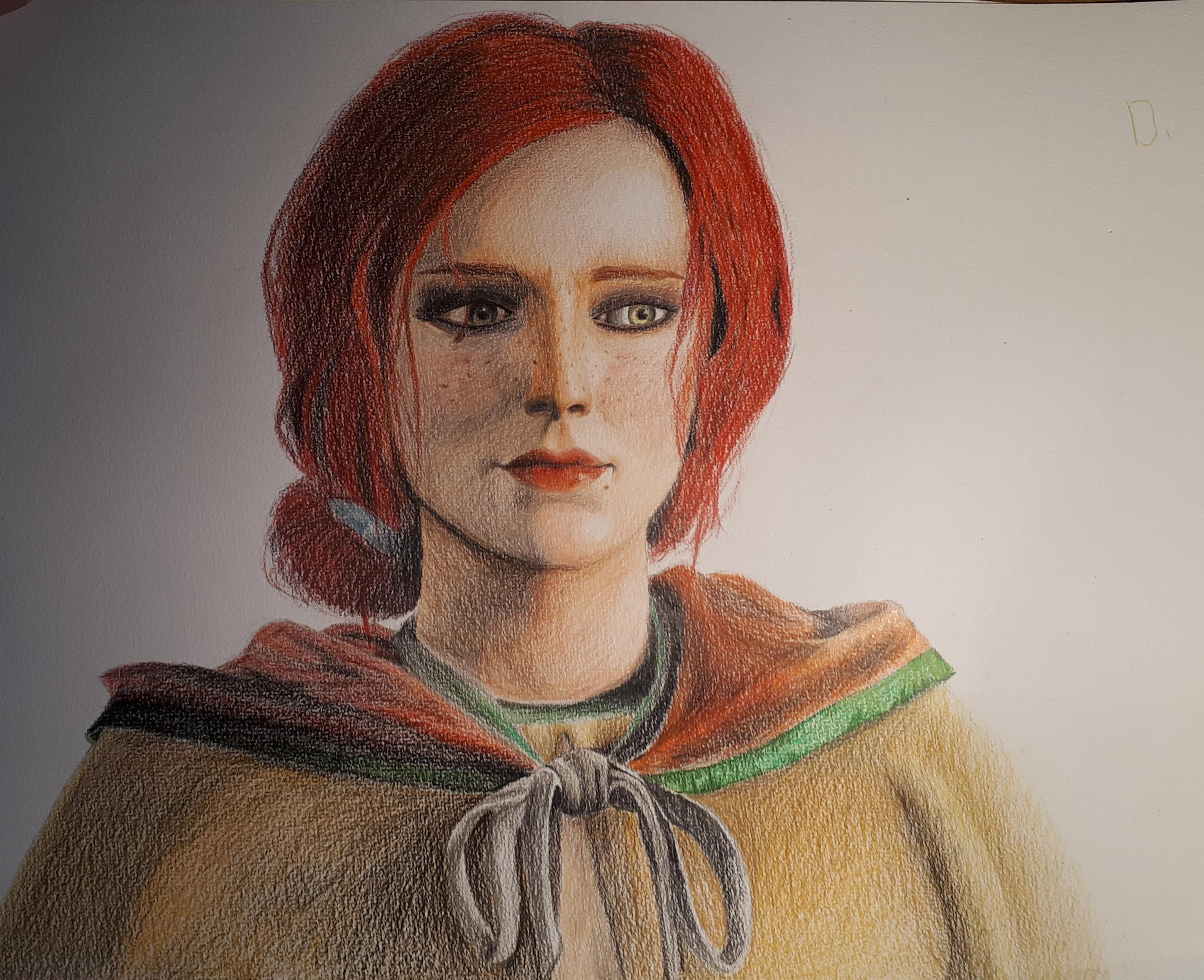 Finally finished drawing Triss from Witcher 3 | Scrolller