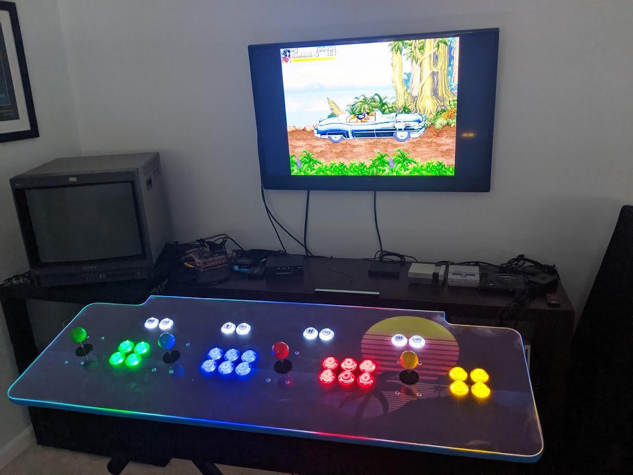 Finished my 4 player control panel. Rest of the cab coming soon ...