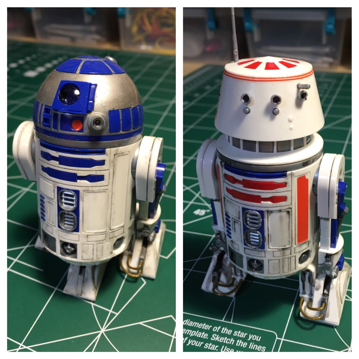 Finished my Bandai R2 and R5. These kits are supreme. | Scrolller