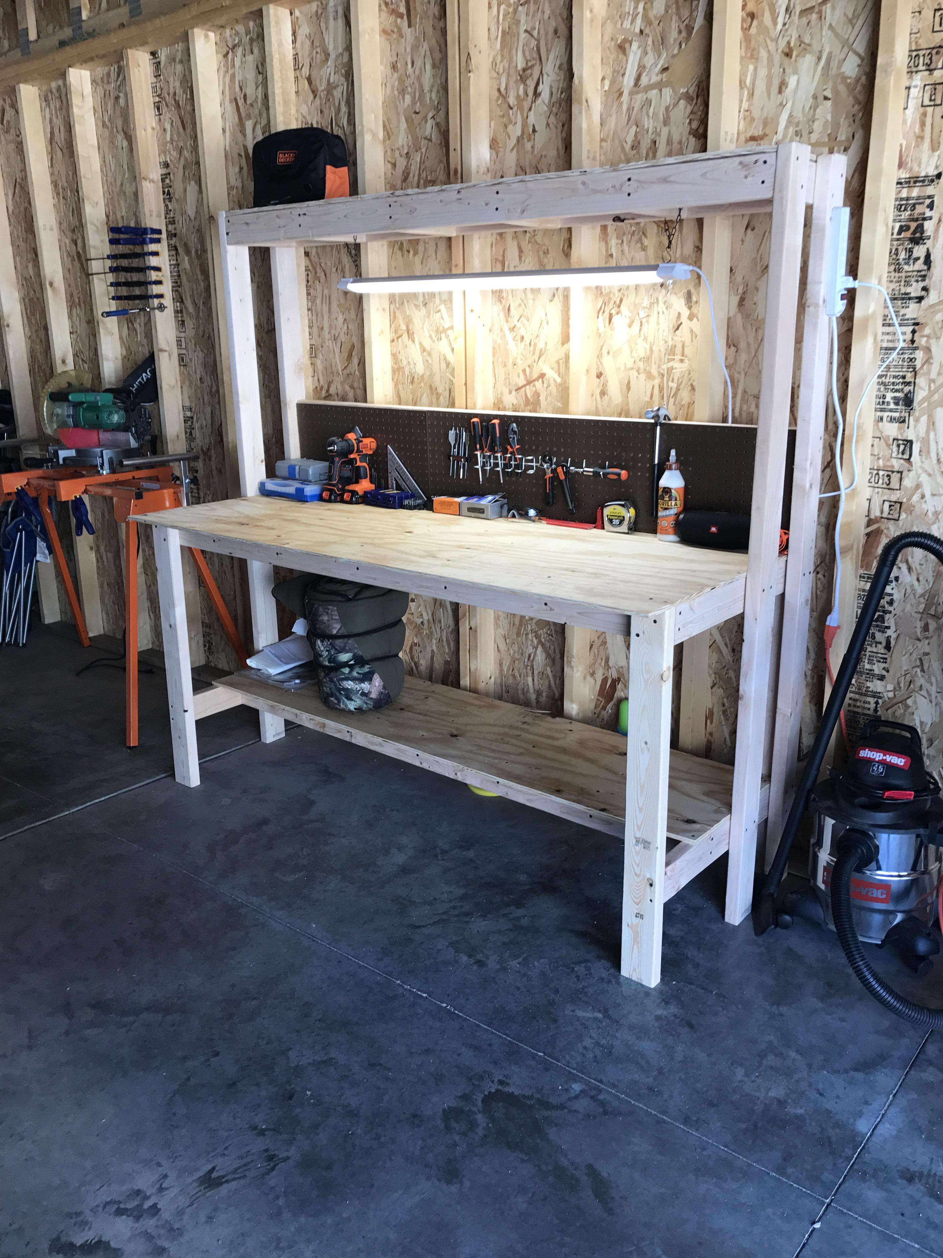 Finished my first workbench. It would have been easier if I had a workbench. | Scrolller