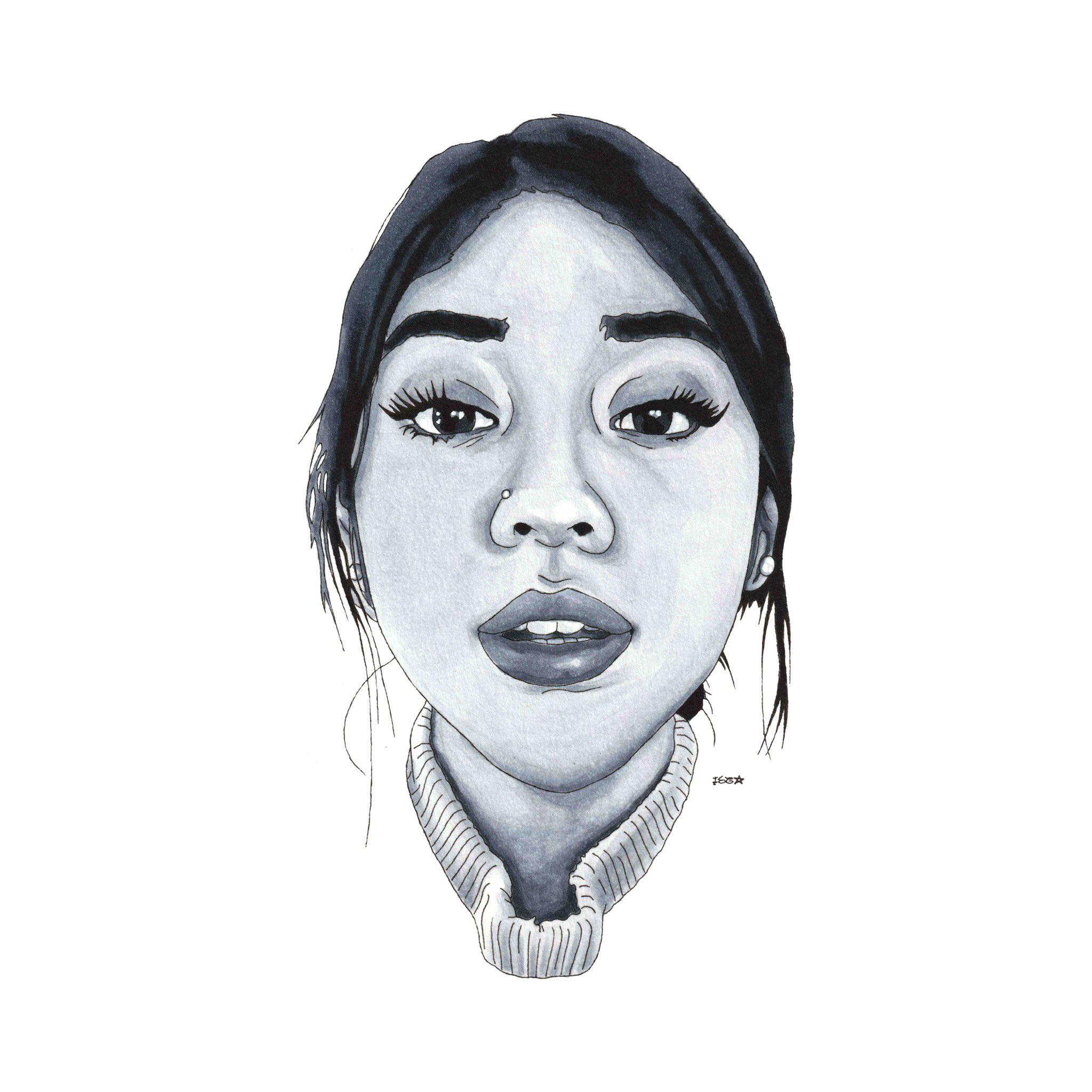 Finished this portrait sketch, grayscale practice with cool grays | Scrolller