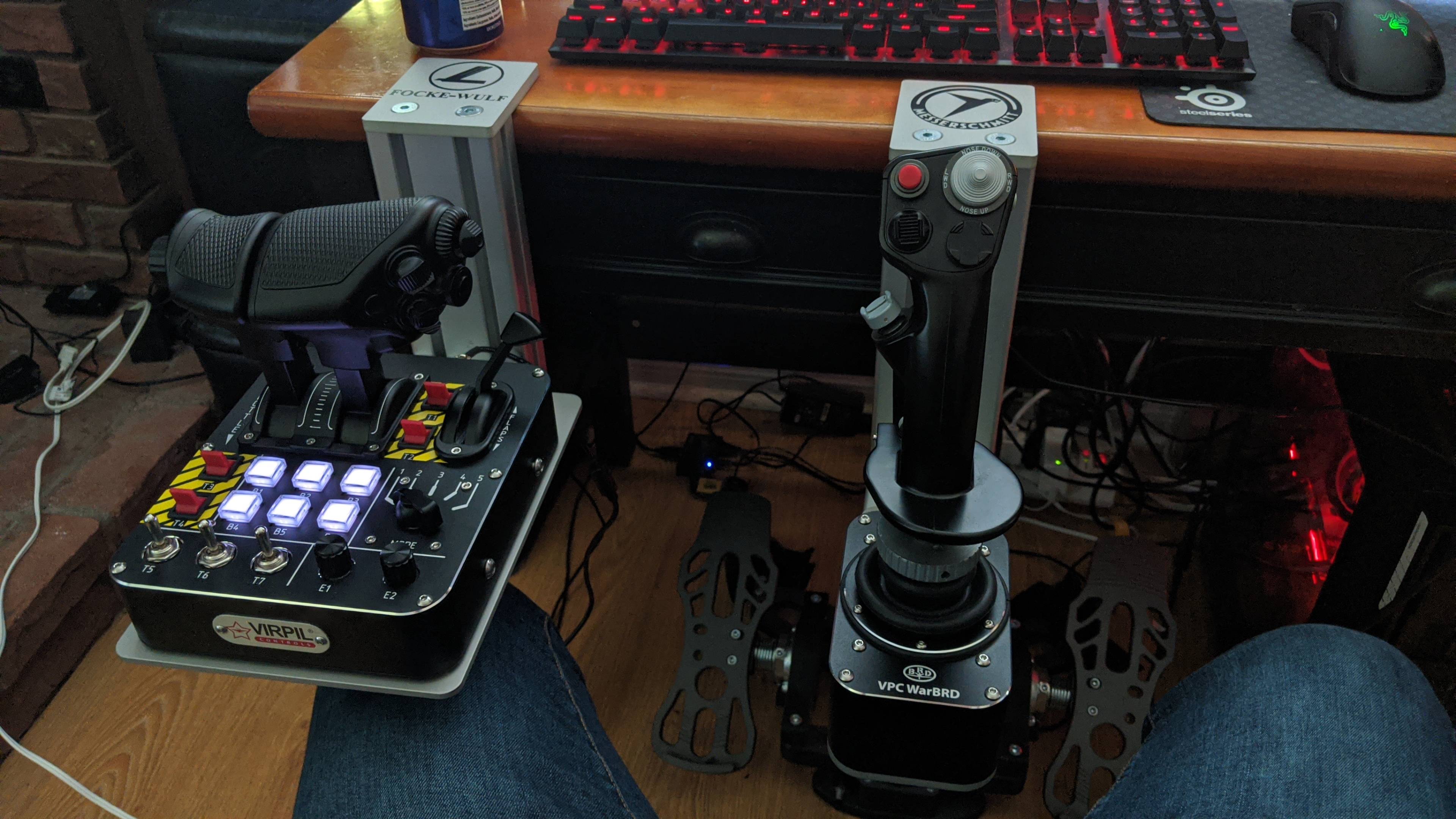 Finished upgrading from a CH products setup on my desktop to this! Very excited to get simming ...