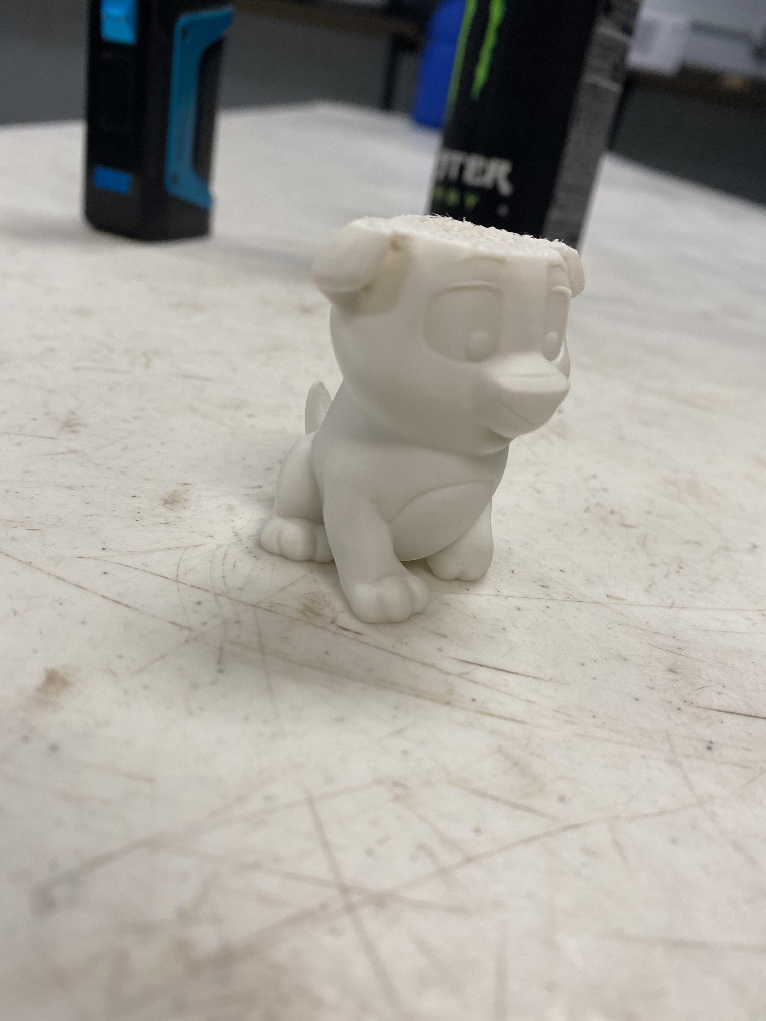 First 3D printer! Included filament broke so I didn’t have enough to finish but I’m happy ...